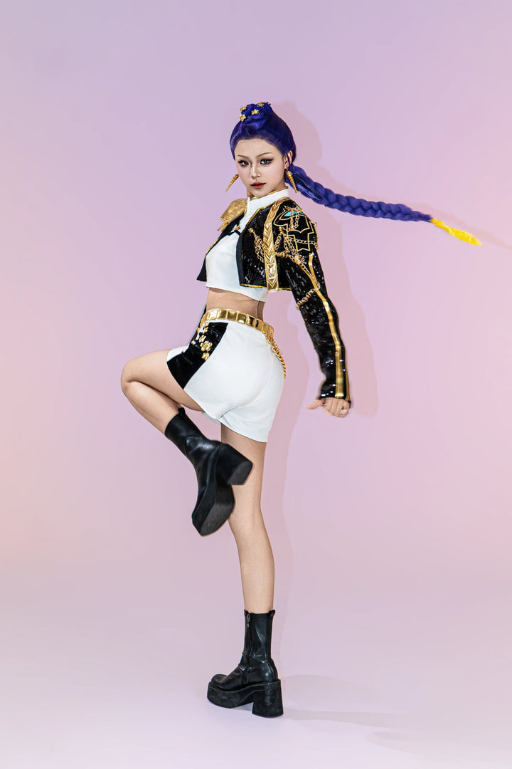 OSIAS Original KPop Demon Hunters Rumi Cosplay Costume Golden Stage ...