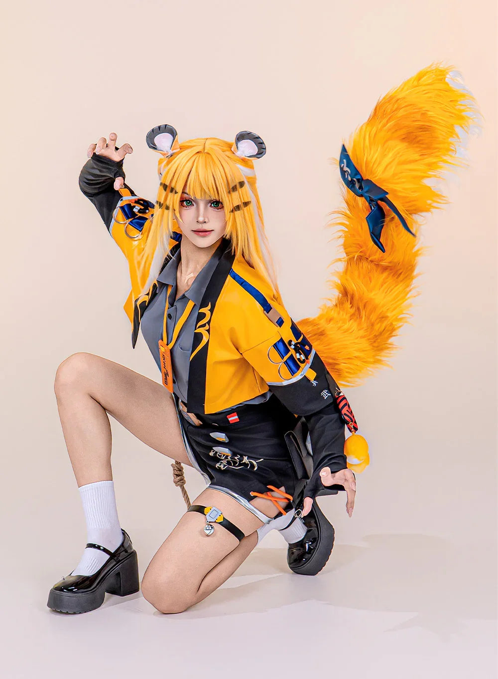 OSIAS Original Zenless Zone Zero Ju Fufu Cosplay Costume with Fluffy Gradient Tiger Tail – OSIAS ...